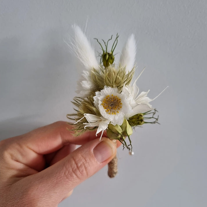 Dried Flower Buttonhole | Bee & Blossom Floral Design Hawke's Bay